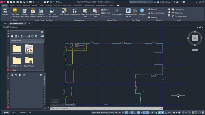 Attach Production C . Start as an external reference, making sure to place the Xref at 0,0